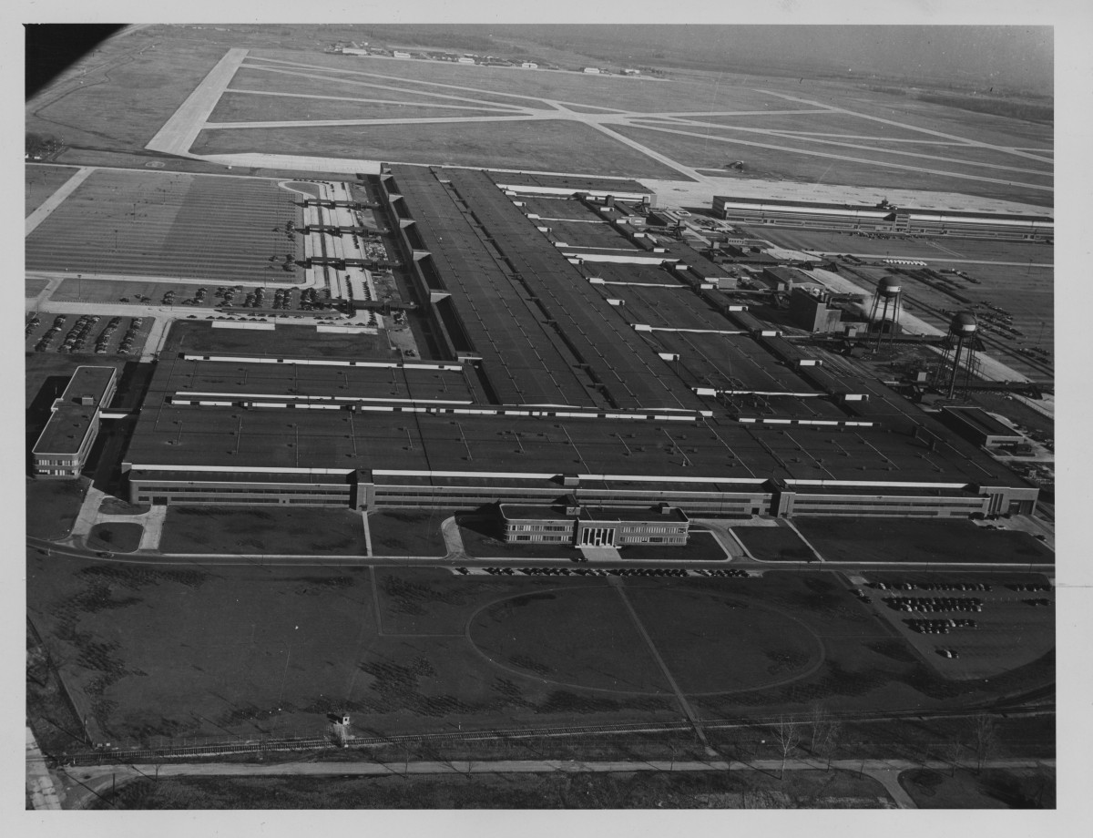 A small part of a historic WWII aircraft factory saved for use as a ...